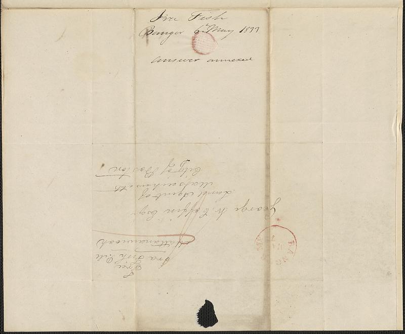 Ira Fish to George Coffin, 6 May 1833 - Digital Commonwealth