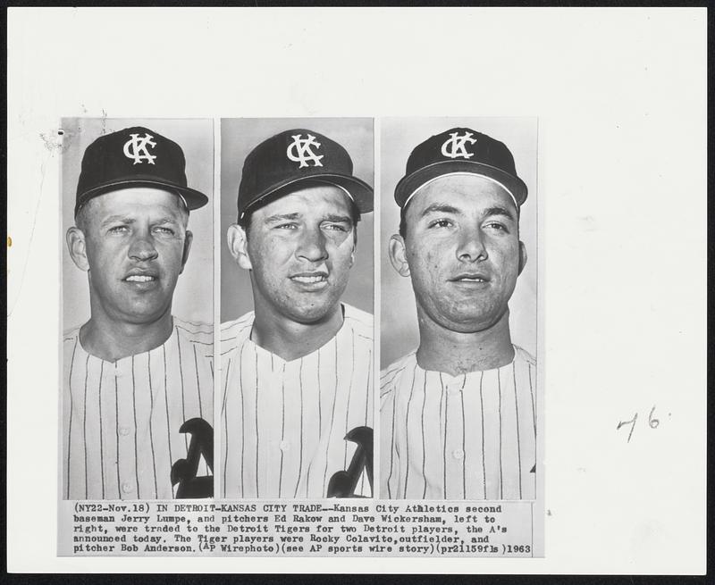 In Detroit - Kansas City Trade -- Kansas City Athletics second baseman ...