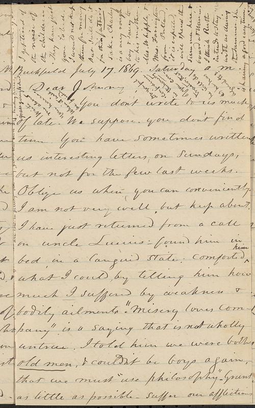 Letter from Zadoc Long to John D. Long, July 17, 1869 - Digital ...