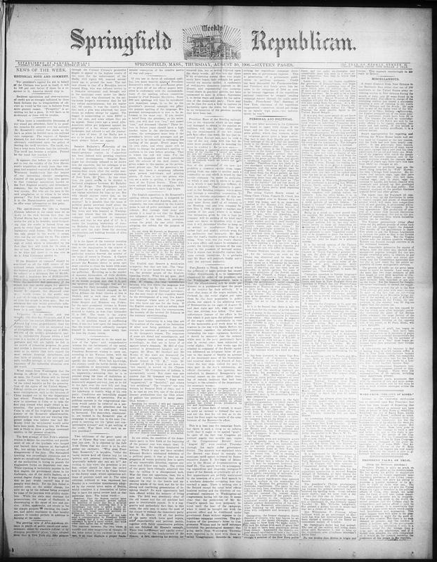 Springfield Weekly Republican - Digital Commonwealth