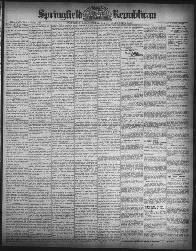 Springfield Weekly Republican - Digital Commonwealth