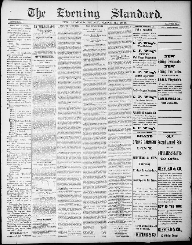 Evening Standard. March 29, 1889 - Digital Commonwealth