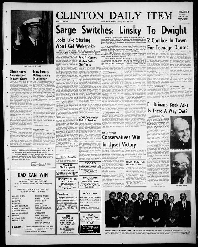 Clinton Daily Item. June 19, 1970 - Digital Commonwealth