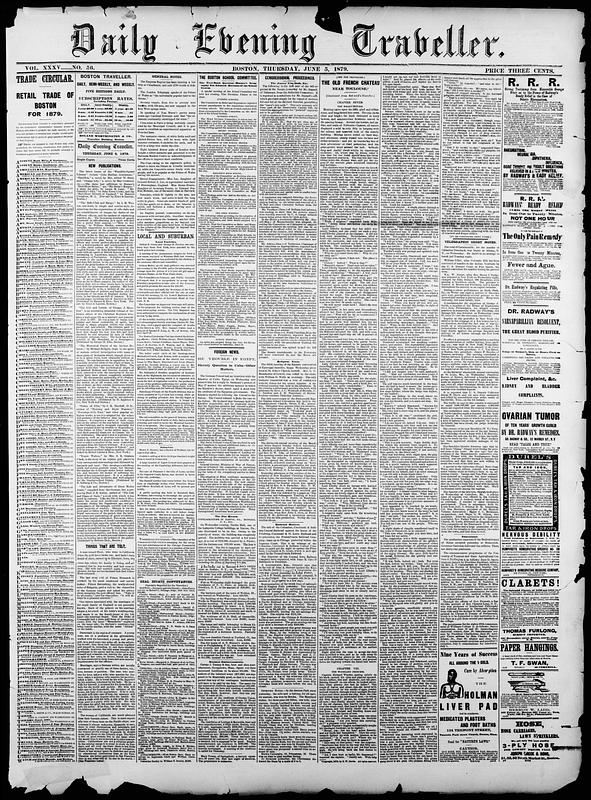 Daily Evening Traveller. June 05, 1879 - Digital Commonwealth