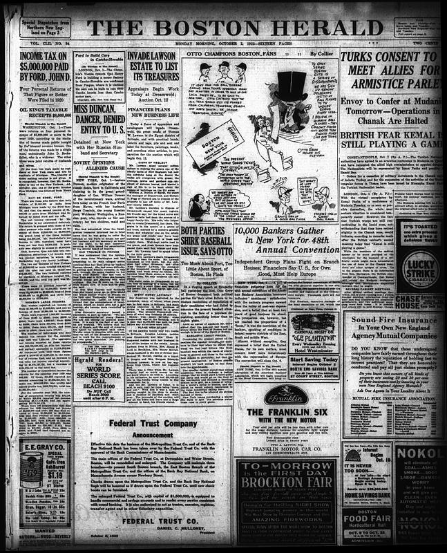 Boston Herald. October 02, 1922 - Digital Commonwealth