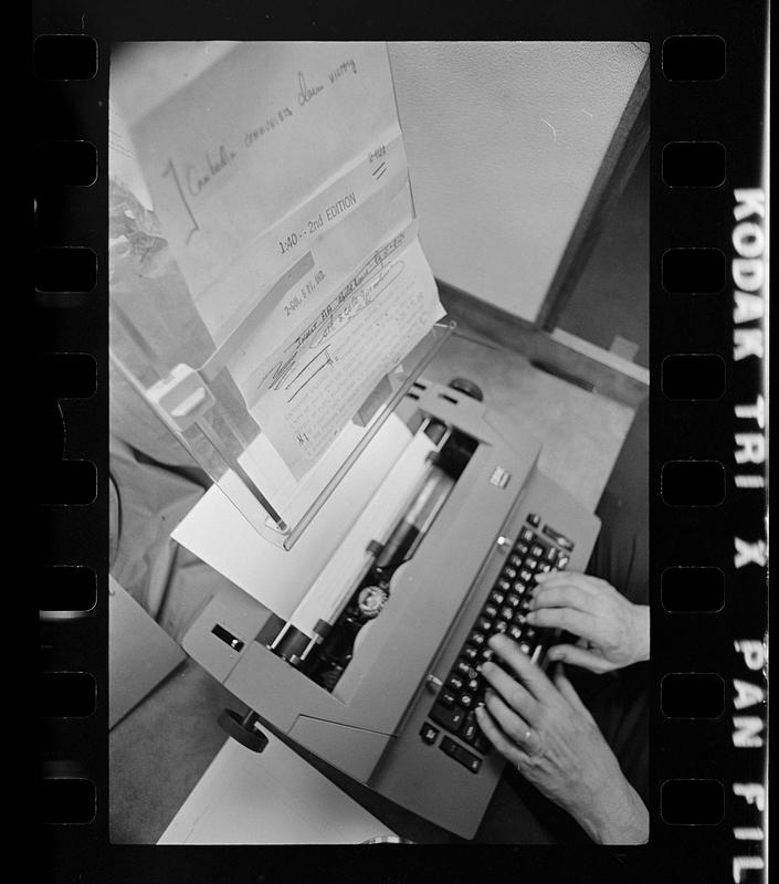 Early "cold type" typesetting at Boston Globe, Dorchester - Digital ...