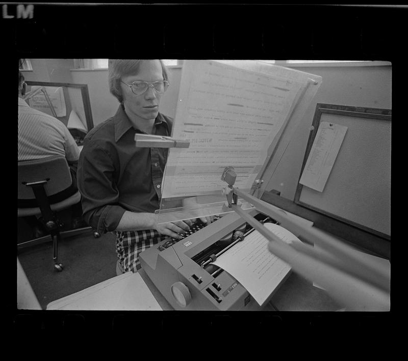 Early "cold type" typesetting at Boston Globe, Dorchester - Digital ...