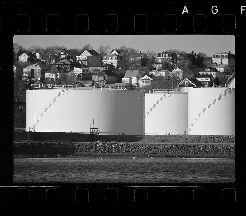 Oil storage "tank farm," East Boston - Digital Commonwealth