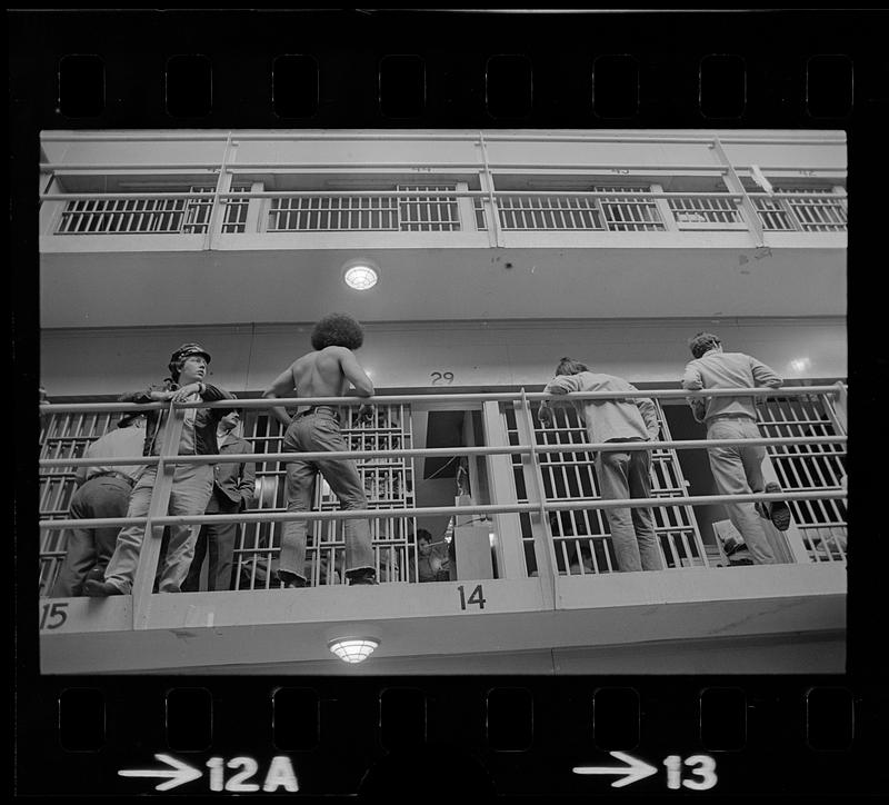 Prisoners searched after cell block riot, Walpole State Prison ...