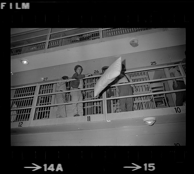 Prisoners searched after cell block riot, Walpole State Prison ...