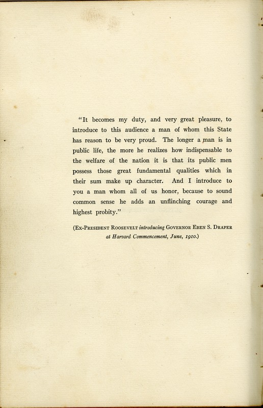 President Theodore Roosevelt's introduction of Massachusetts Governor ...