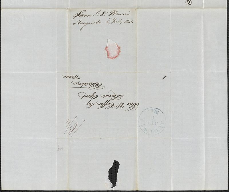 Samuel Harris to George Coffin, 5 July 1844 - Digital Commonwealth