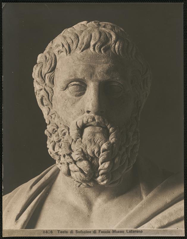 Testa di Sofocles di Faccia Museo Laterano - Digital Commonwealth