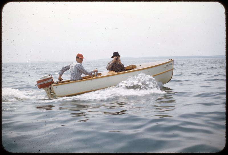 Will Whittaker, friend in boat - Digital Commonwealth