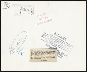 Simmons Gets the Once Over -- Portsider Curt Simmons of the ...