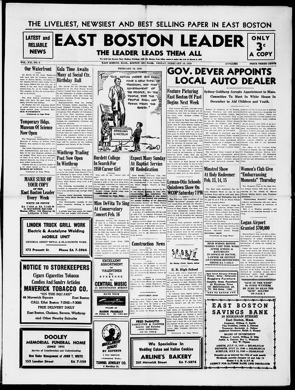 East Boston Leader. February 10, 1950 - Digital Commonwealth