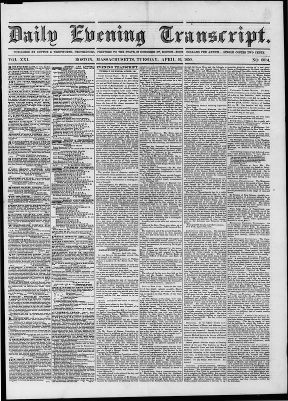 Daily Evening Transcript - Digital Commonwealth