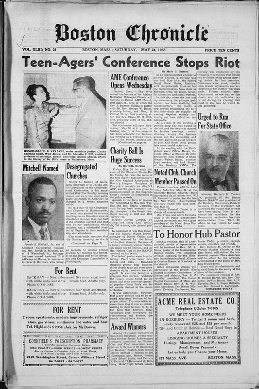 Boston Chronicle. May 24, 1958 - Digital Commonwealth