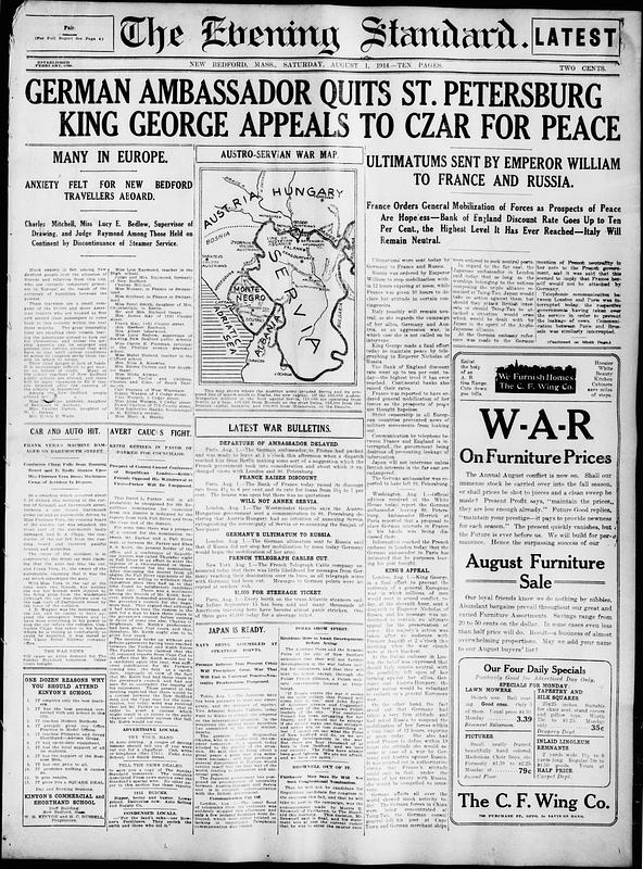 Evening Standard. August 01, 1914 - Digital Commonwealth
