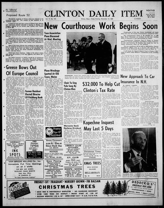 Clinton Daily Item. December 12, 1969 - Digital Commonwealth