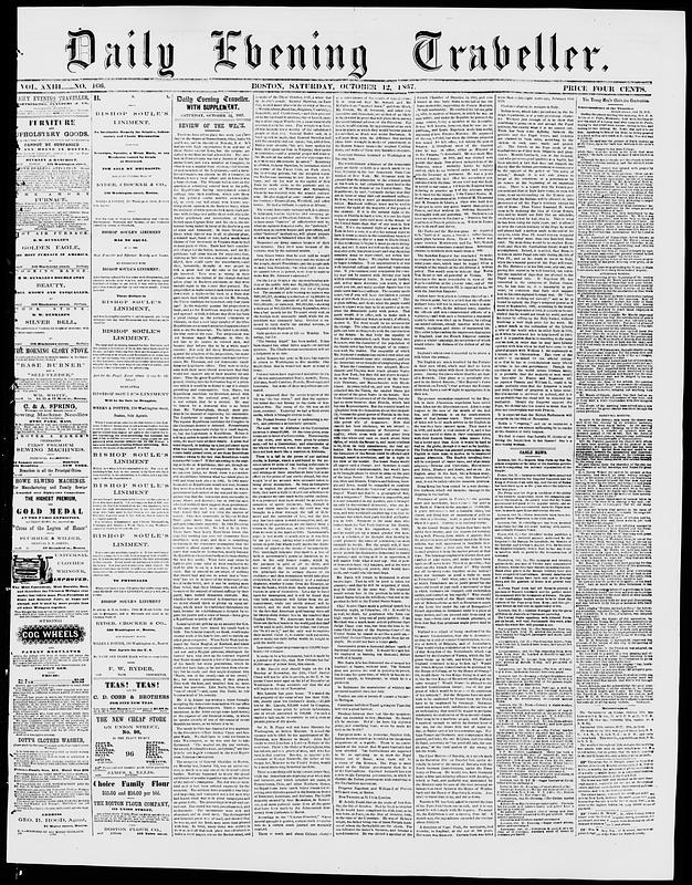 Daily Evening Traveller. October 12, 1867 - Digital Commonwealth