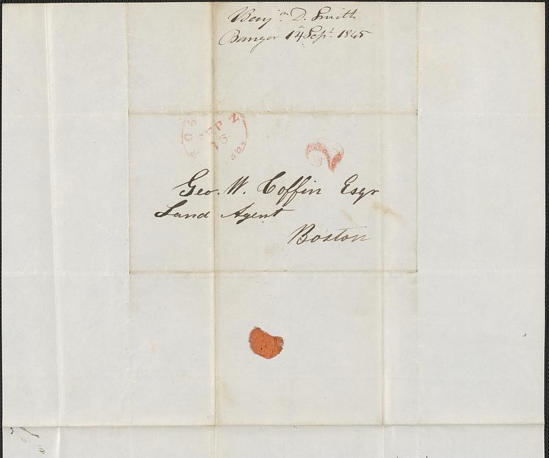 Benjamin D. Smith to George Coffin, 14 September 1845 - Digital ...
