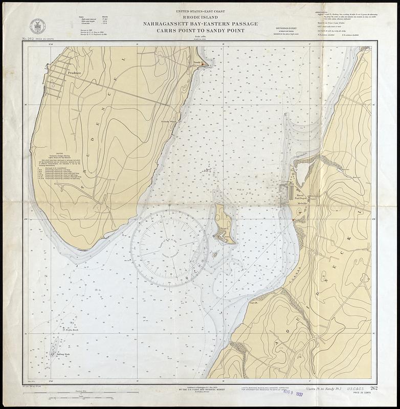 Narragansett Bay - Eastern Passage, Carrs Point to Sandy Point ...