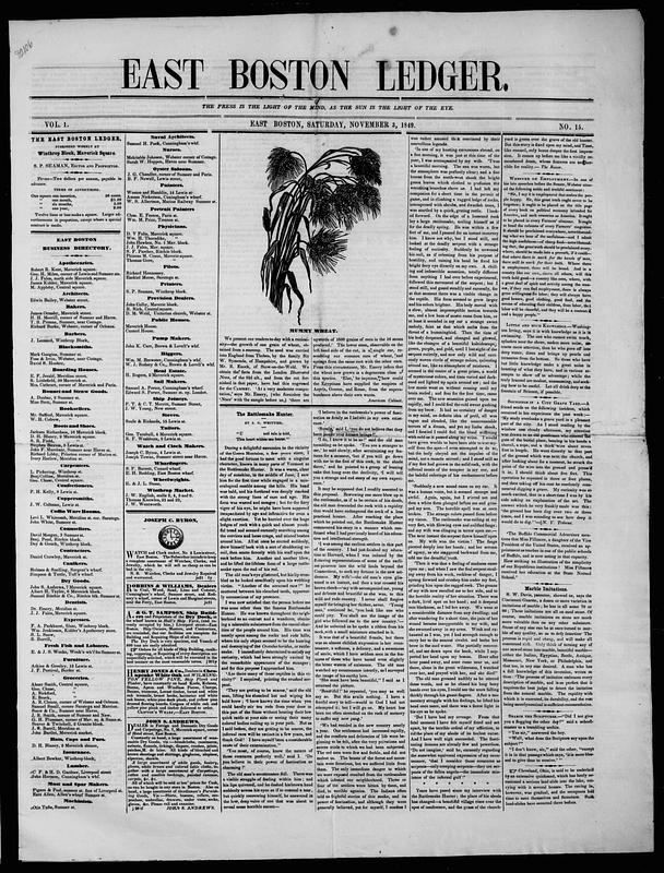 East Boston Ledger. November 03, 1849 - Digital Commonwealth
