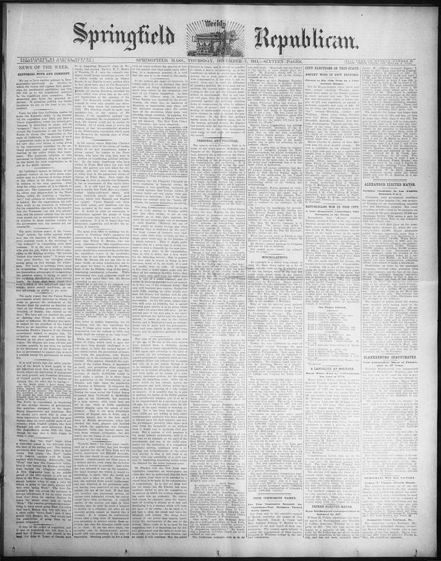 Springfield Weekly Republican - Digital Commonwealth