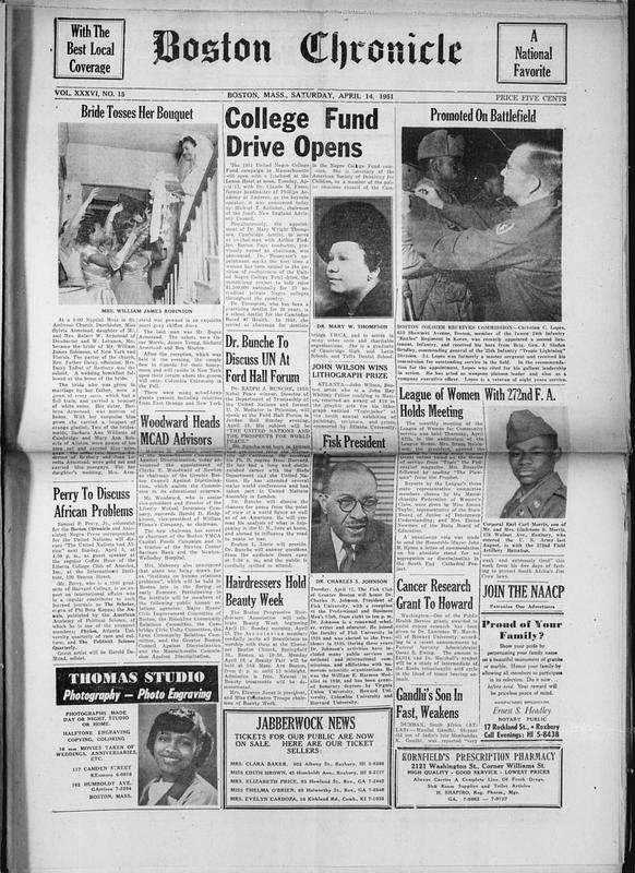 Boston Chronicle. April 14, 1951 - Digital Commonwealth