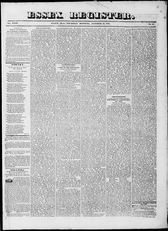 Essex Register. October 29, 1835 - Digital Commonwealth