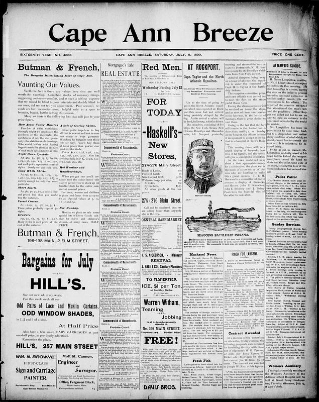 Cape Ann Breeze. July 08, 1899 - Digital Commonwealth