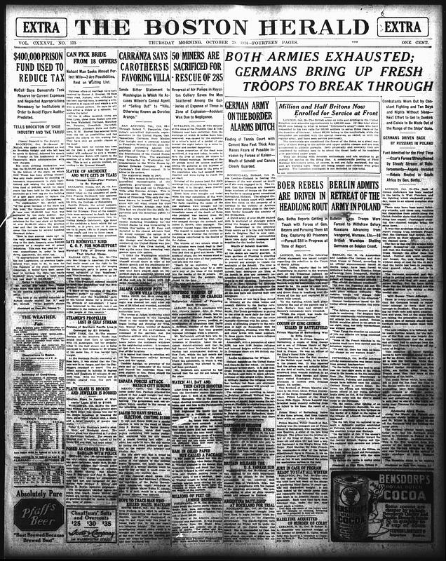 The Boston Herald. October 29, 1914 - Digital Commonwealth
