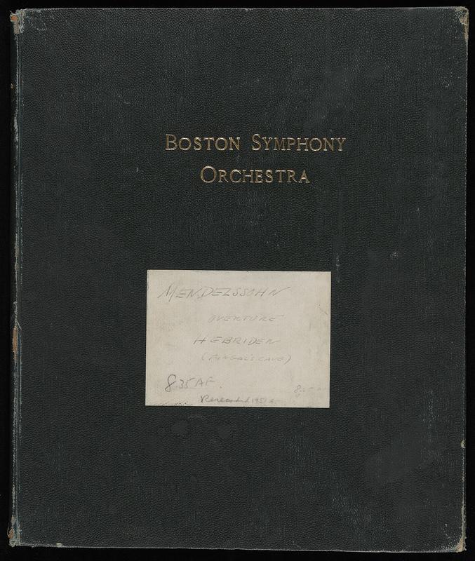 Hebrides Overture (Fingal's Cave), Op. 26 - Digital Commonwealth