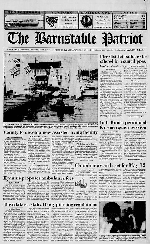 Barnstable Patriot. May 07, 1998 - Digital Commonwealth