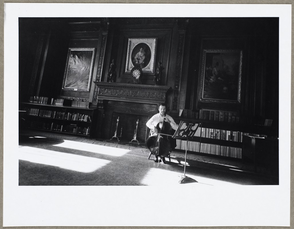 Robbins Library rehearsal for music program - Digital Commonwealth