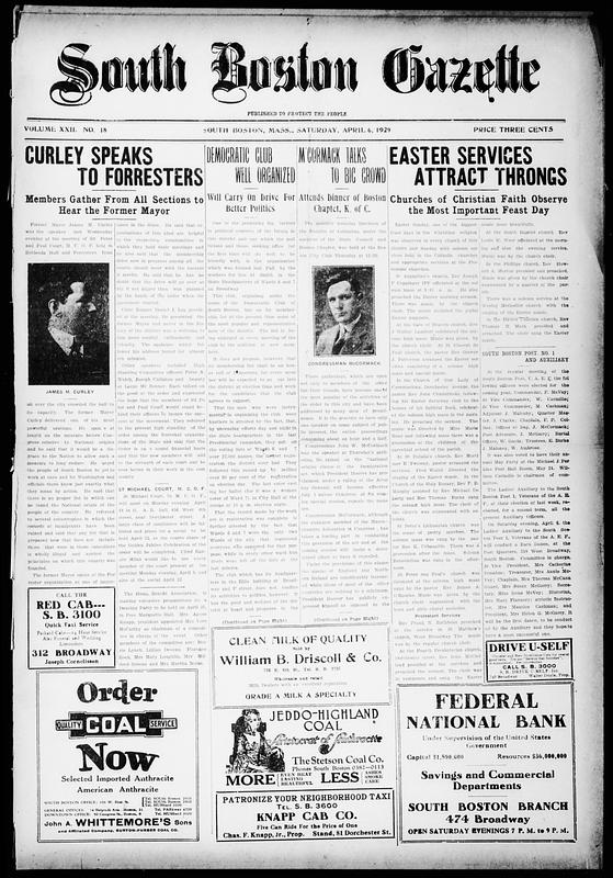 South Boston Gazette. April 06, 1929 - Digital Commonwealth