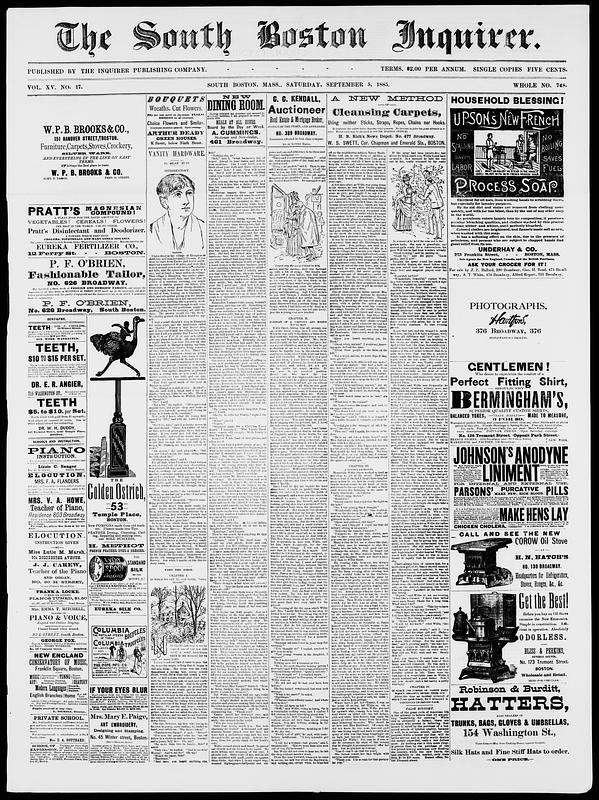 South Boston Inquirer. September 05, 1885 - Digital Commonwealth