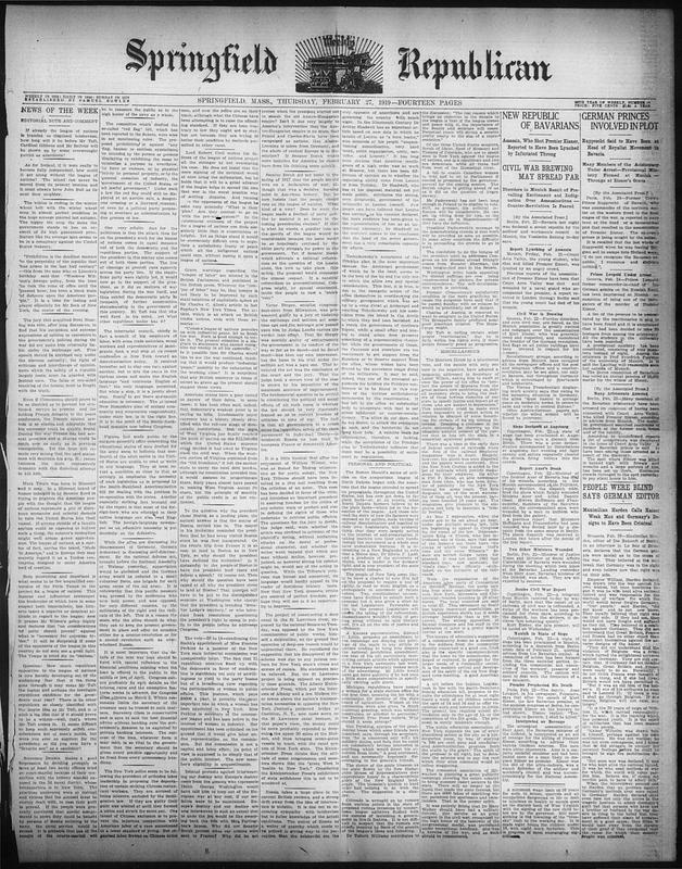 Springfield Weekly Republican - Digital Commonwealth