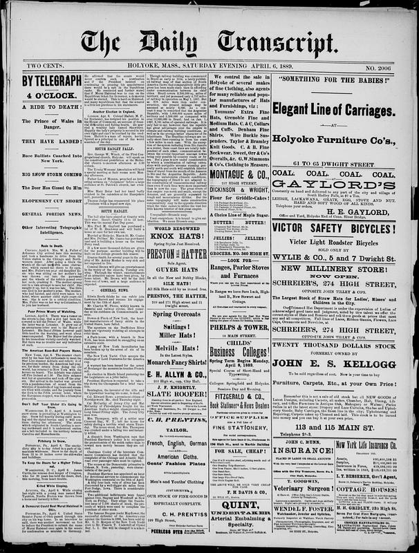 The Daily Transcript. April 06, 1889 - Digital Commonwealth