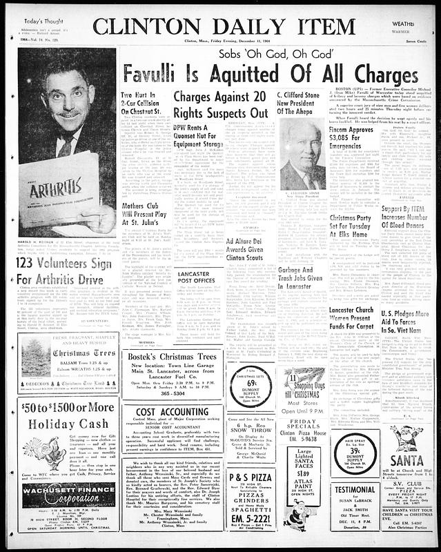Clinton Daily Item. December 11, 1964 - Digital Commonwealth