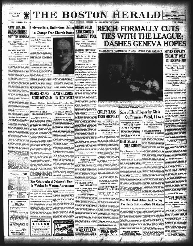 Boston Herald. October 20, 1933 - Digital Commonwealth