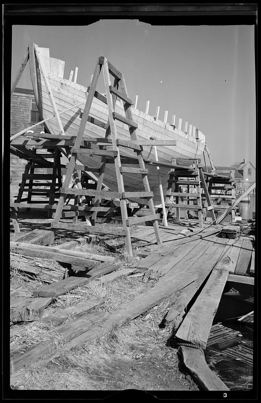 Boat being built - Digital Commonwealth
