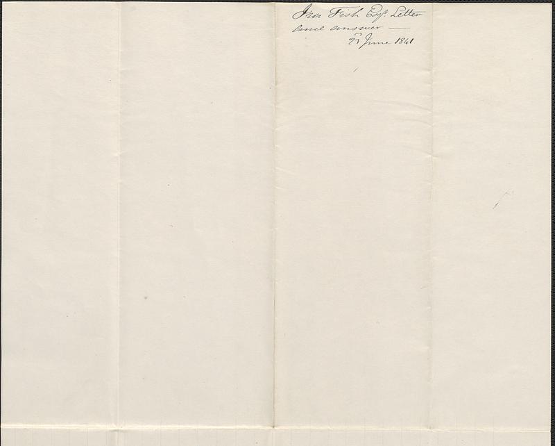 Ira Fish to George Coffin, 23 June 1841 - Digital Commonwealth
