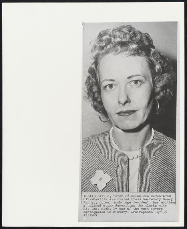 Describes Devastated City-Seattle Associated Press Secretary Nancy ...