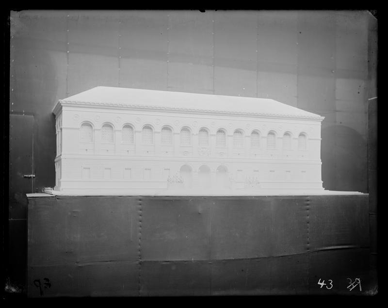 Boston Public Library under construction, model for McKim's building ...