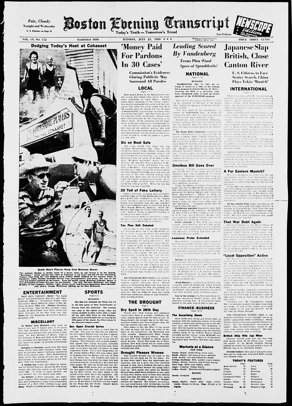 Boston Evening Transcript. July 25, 1939 - Digital Commonwealth