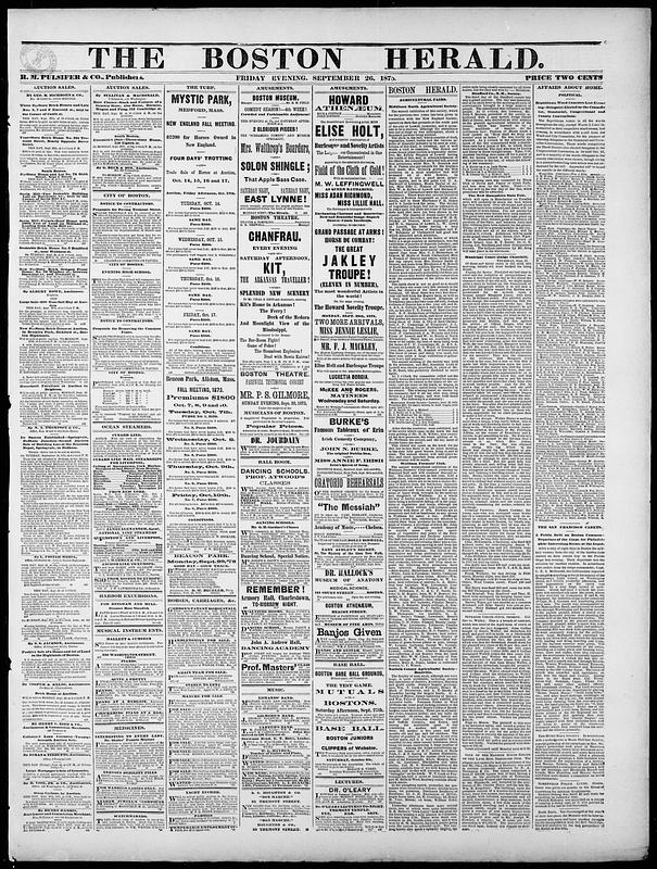 The Boston Herald. September 26, 1873 - Digital Commonwealth