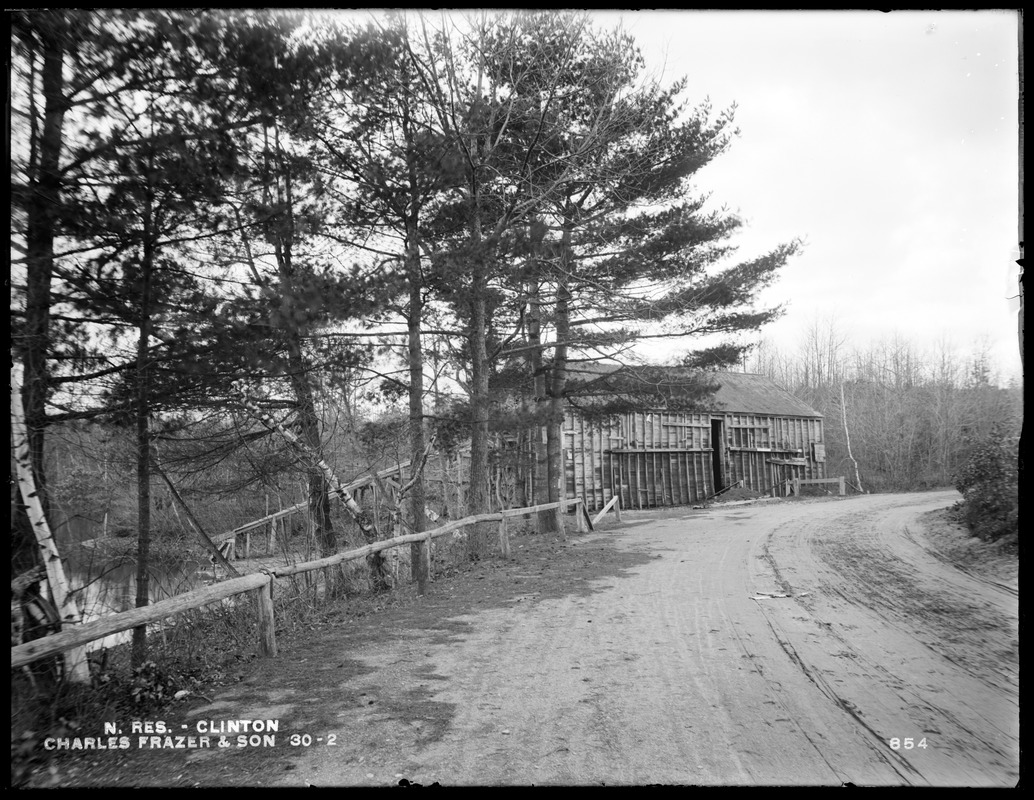 Wachusett Reservoir, Charles Frazer & Son's icehouse, near Sandy Pond ...