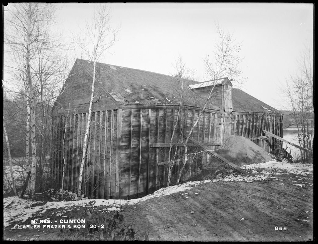 Wachusett Reservoir, Charles Frazer & Son's icehouse, near Sandy Pond ...